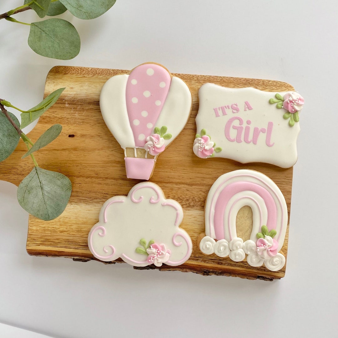 1 Dozen - Hot Air Balloon Cookies, 1st Birthday Cookies, Adventure ...