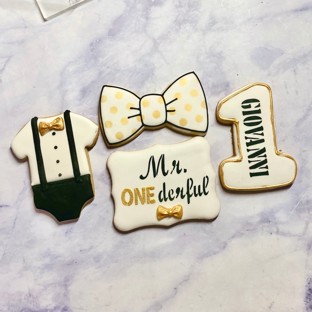1 Dozen - Personalized Mr. Onederful Birthday Cookies, 1st Birthday ...