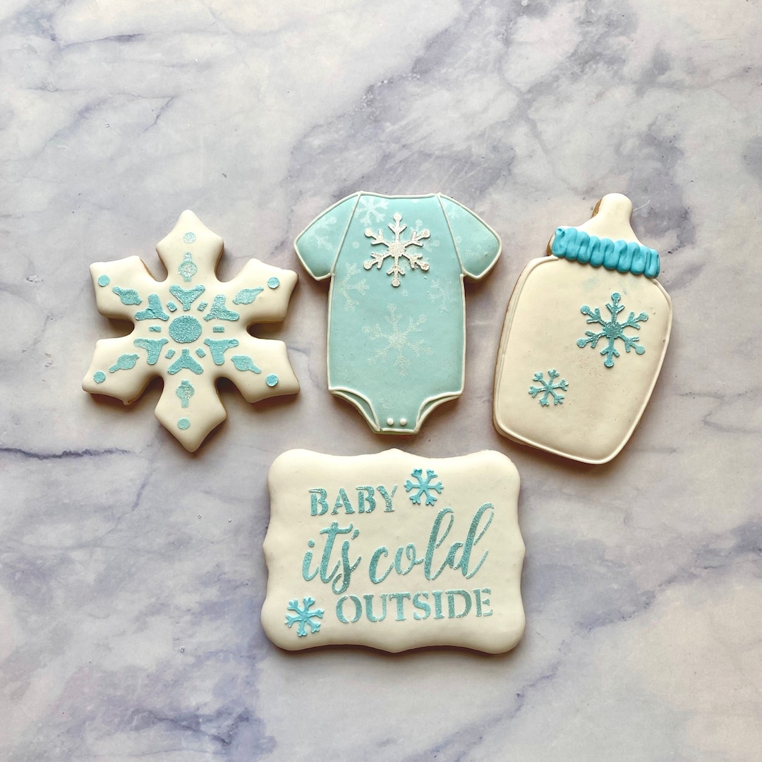 1 Dozen - Baby It's Cold Outside Baby Shower Cookies, Winter Wonderland ...