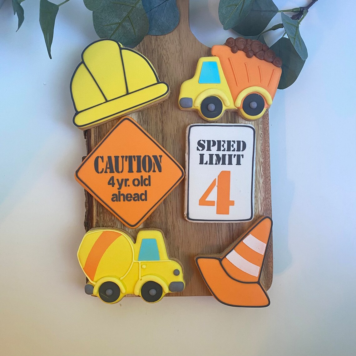 1 Dozen - Construction Themed Birthday Party Cookies, Dump Truck ...