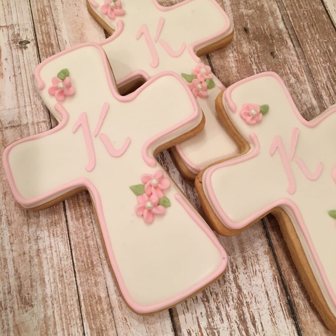 1 Dozen Personalized Communion Cookies Baptism Girls Cross - Etsy