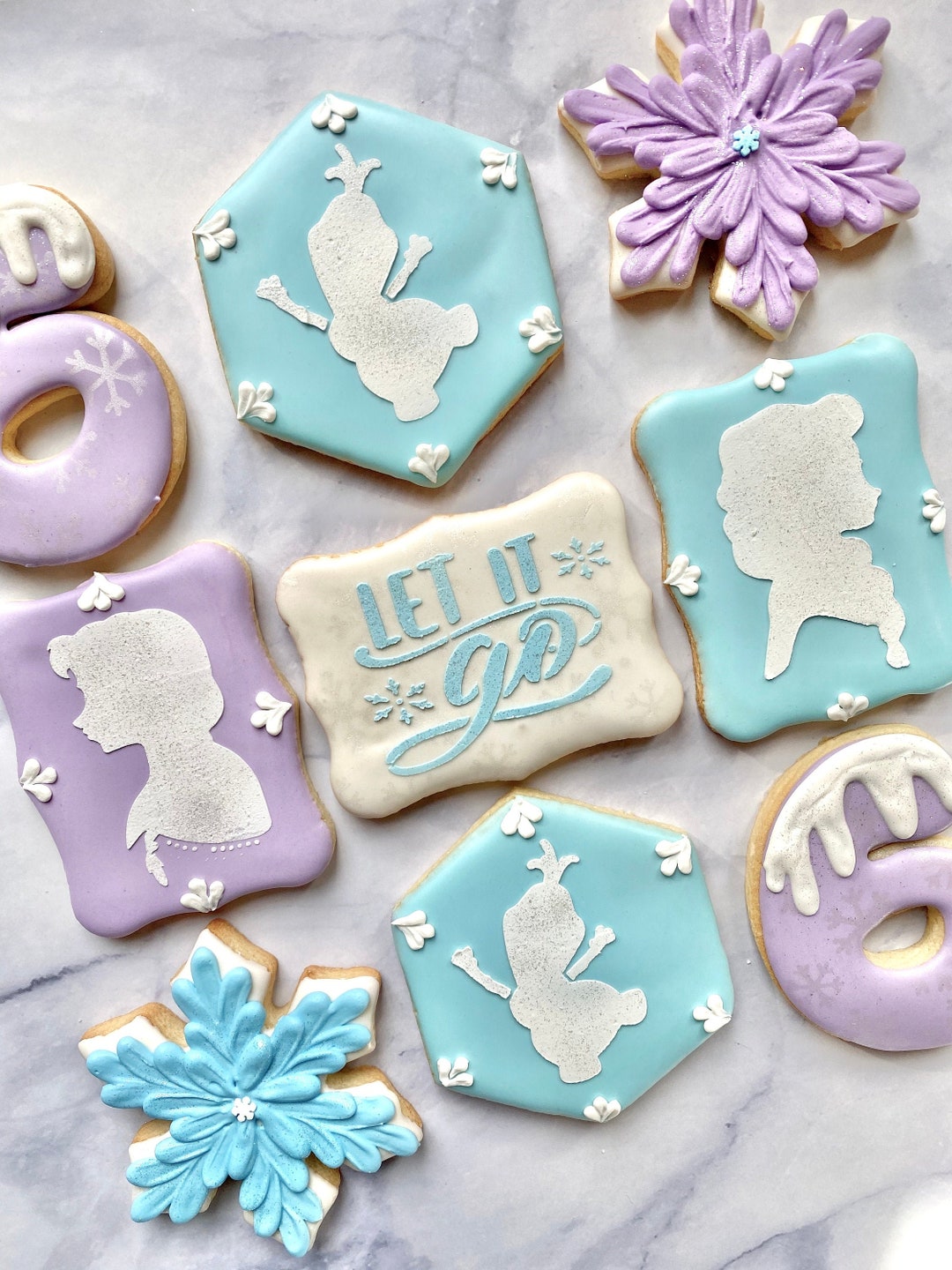 Winter Wonderland Frozen Birthday Cookies, Cookies for Dessert Table- 1 ...