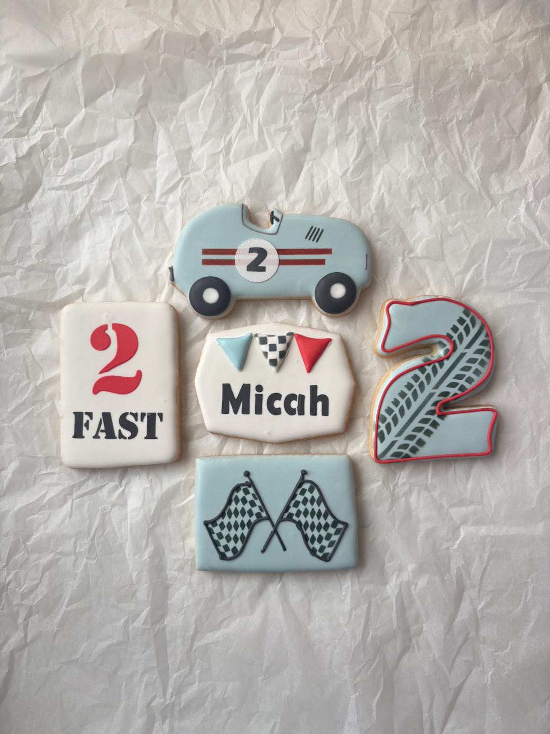 1 Dozen - Personalized TWO FAST Race Car Birthday Custom Decorated ...
