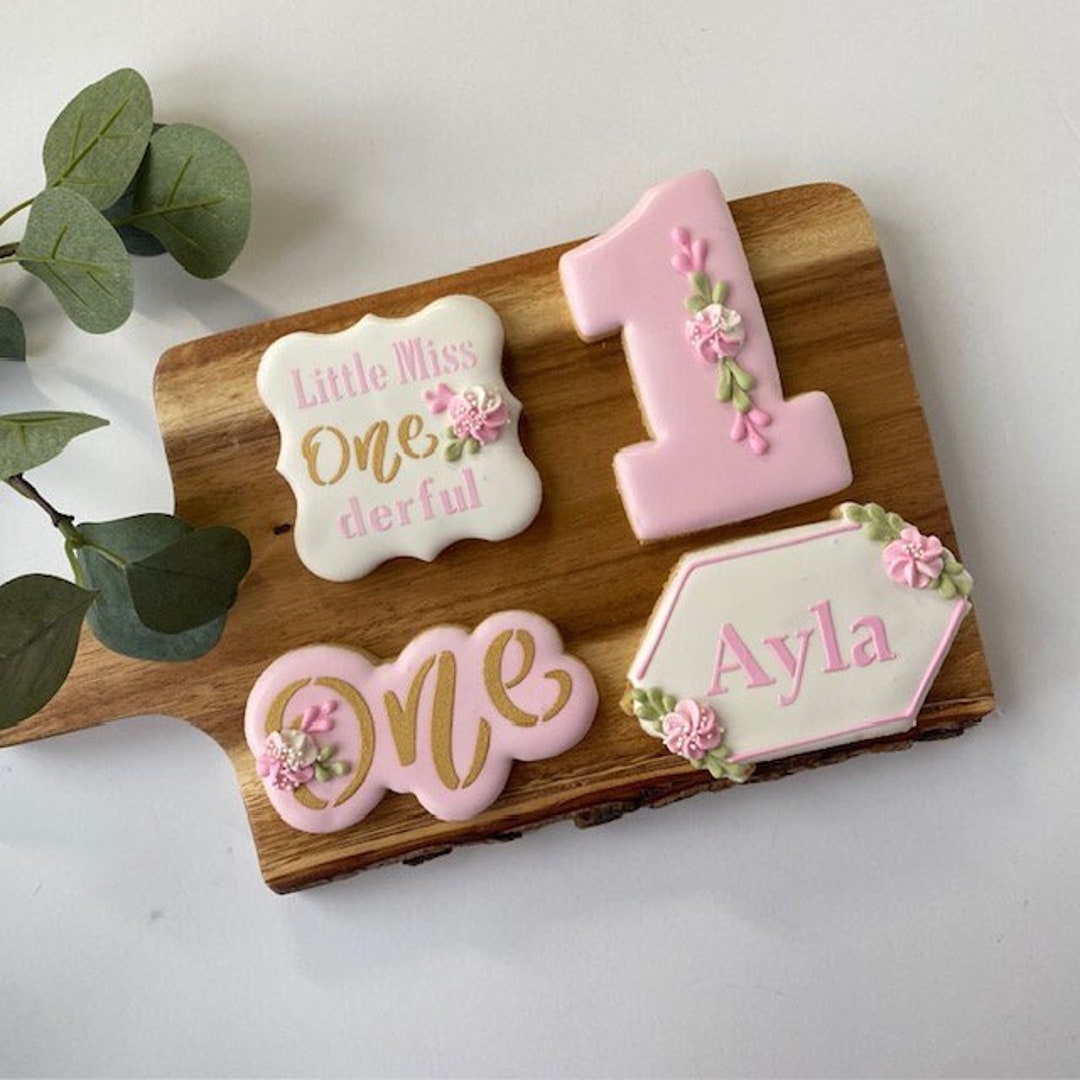 1 Dozen - Personalized Little Miss Onederful Decorated Birthday Cookies ...
