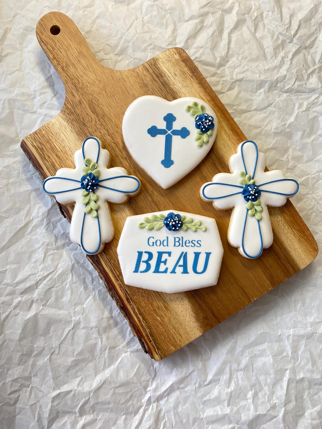 1 Dozen - Personalized Baptism, Christening, First Communion Cookies ...