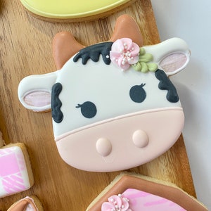1 Dozen - Pink Barnyard Farm Animals Birthday Cookie Favors - Etsy