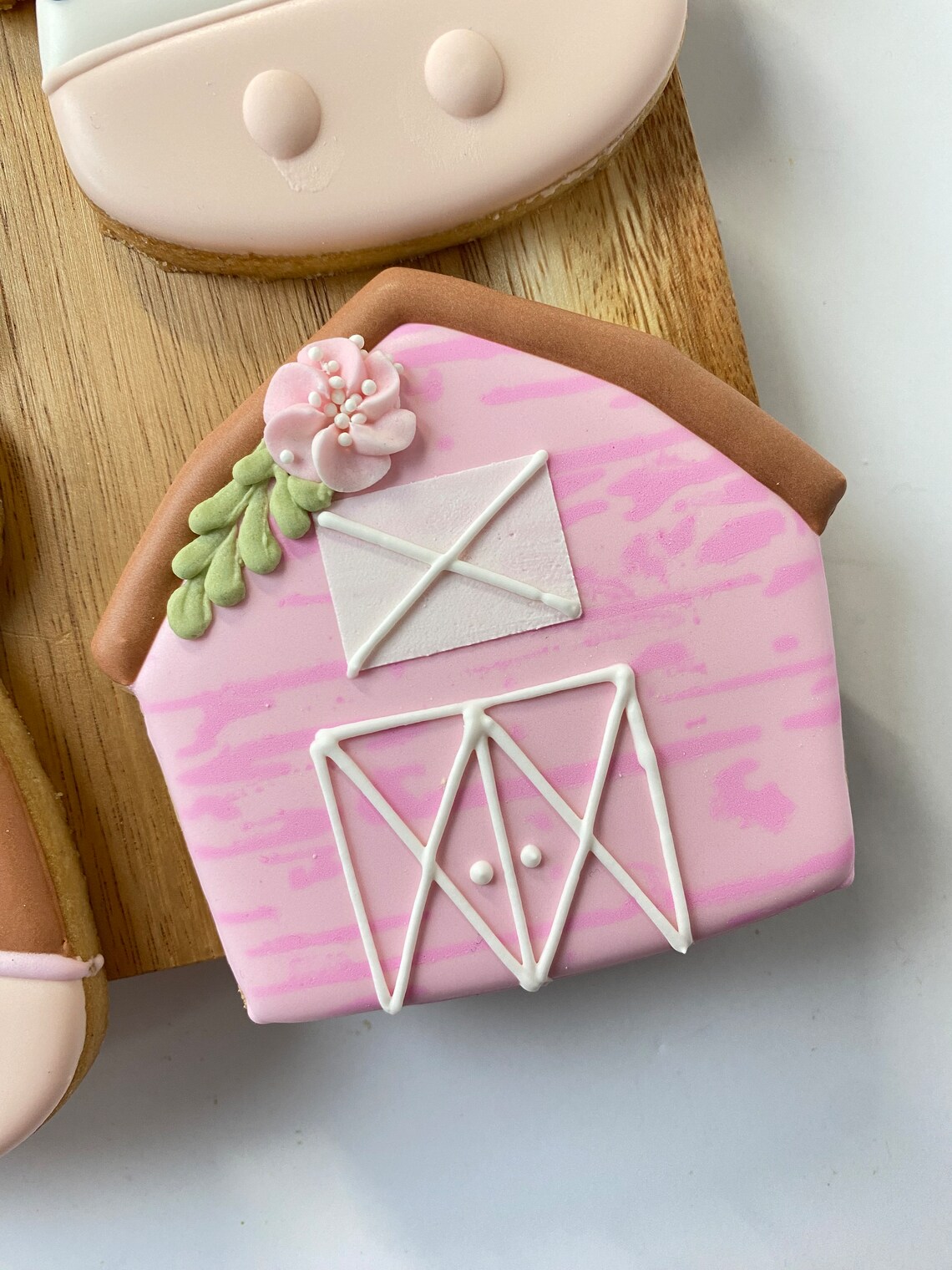 1 Dozen - Pink Barnyard Farm Animals Birthday Cookie Favors - Etsy