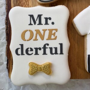 1 Dozen - Personalized Mr. Onederful Birthday Cookies, 1st Birthday - Etsy