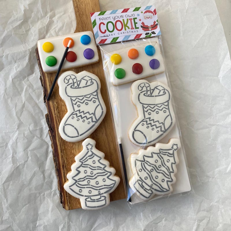 Holiday Paint Cookie Kit - Etsy