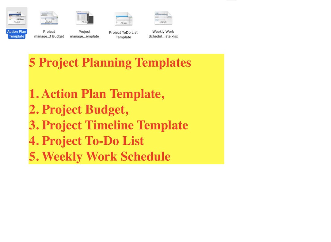 5 Project Planning Templates—action Plan Template, Project Budget ...