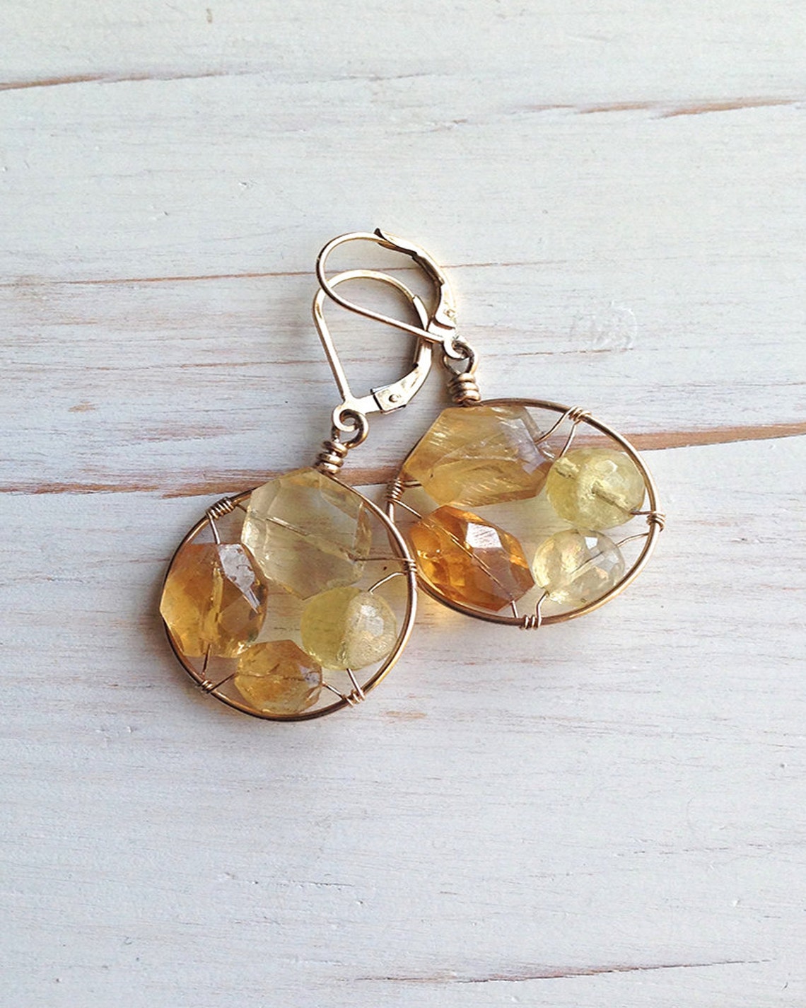 Citrine Earrings Citrine Frame Earrings Citrine Jewelry - Etsy
