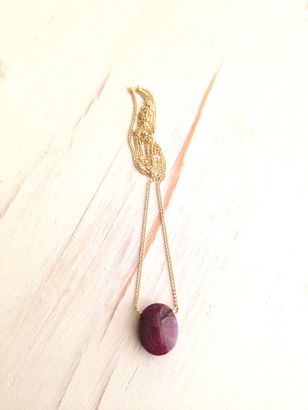 Ruby Necklace Ruby Jewelry Genuine Ruby Gemstone Necklace - Etsy