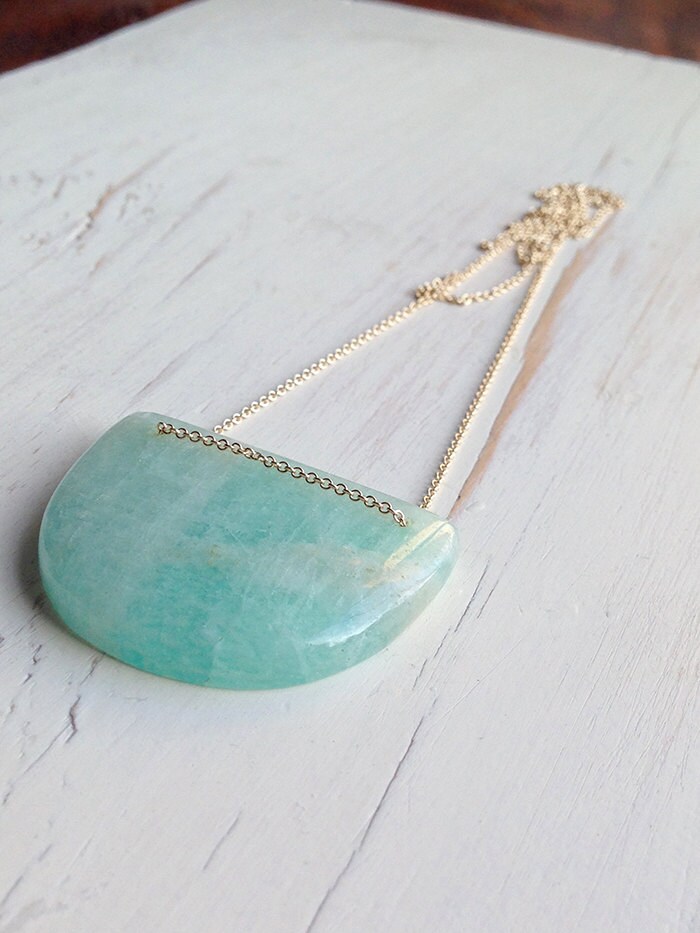 Amazonite Necklace Amazonite Jewelry Amazonite Pendant | Etsy