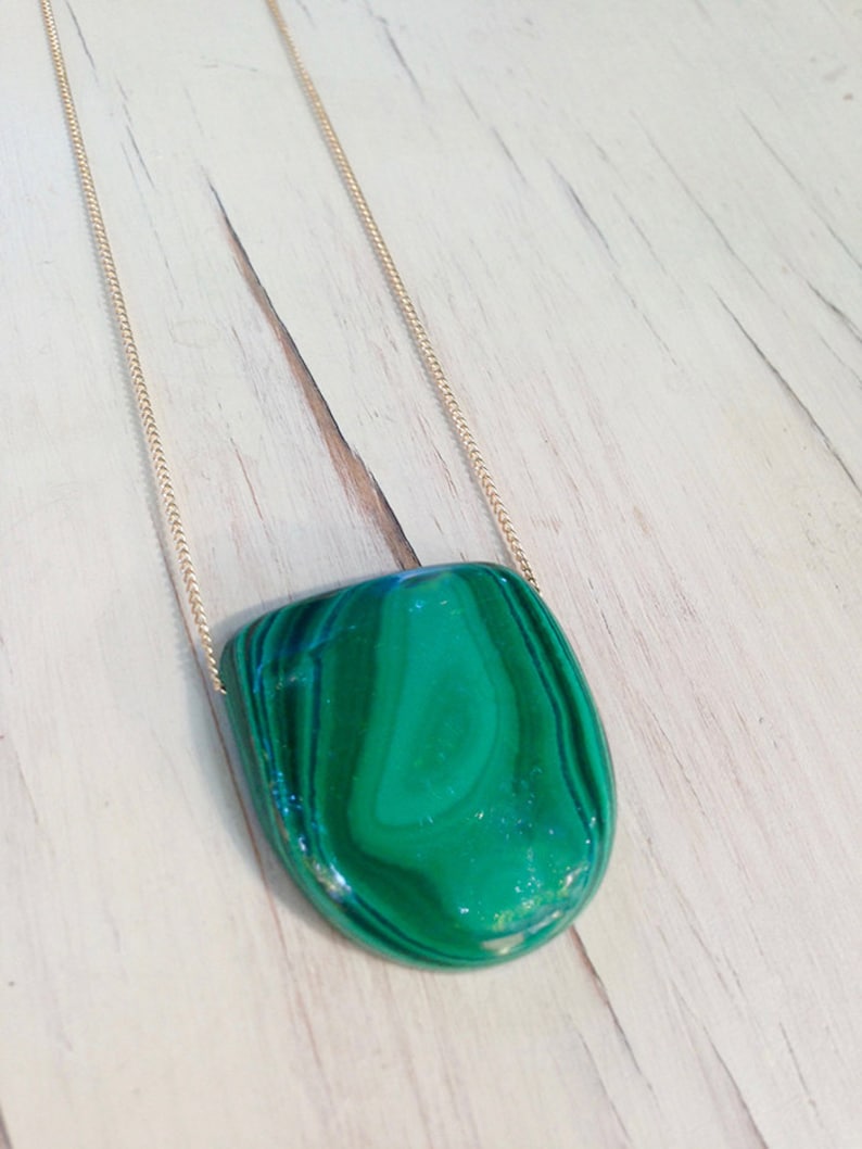 Malachite Necklace Malachite Jewelry Pendant Necklace Gemstone - Etsy