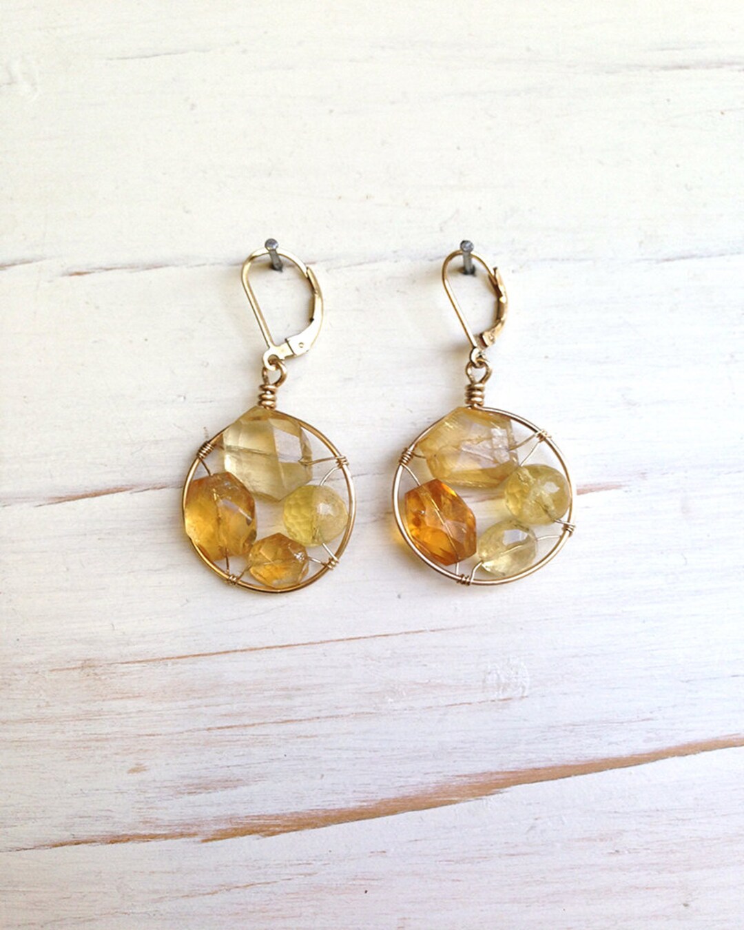 Citrine Earrings Citrine Frame Earrings Citrine Jewelry Gemstone ...