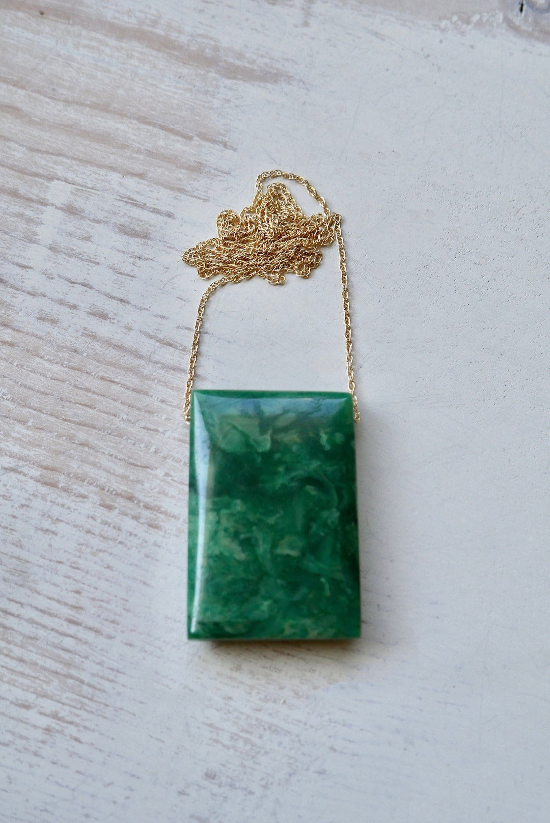 Natural Jade Pendant Necklace Jade Statement Necklace ONE OF A KIND ...