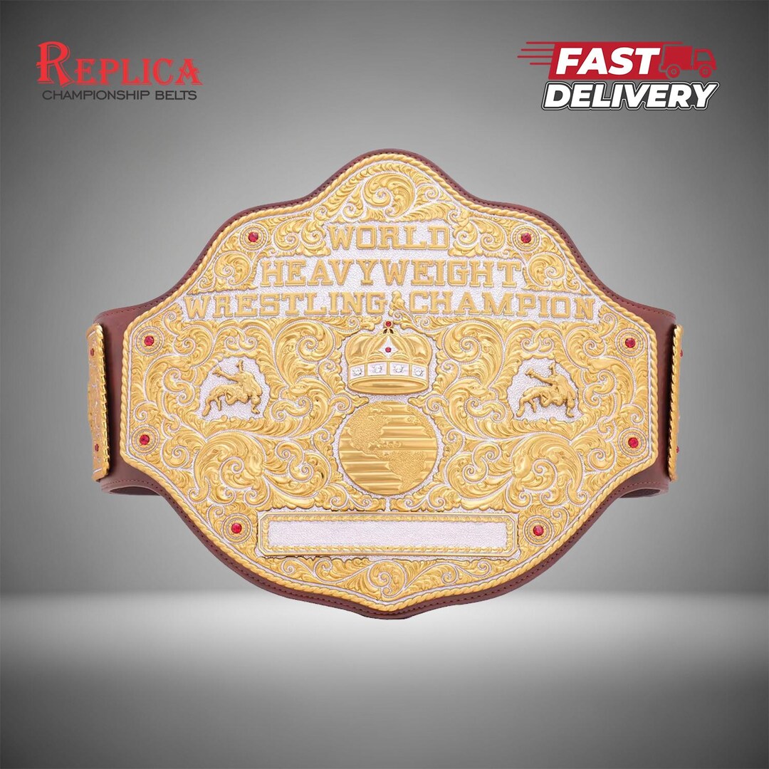 Big Gold Style World Heavyweight Wrestling Title Belt | Custom Replica ...