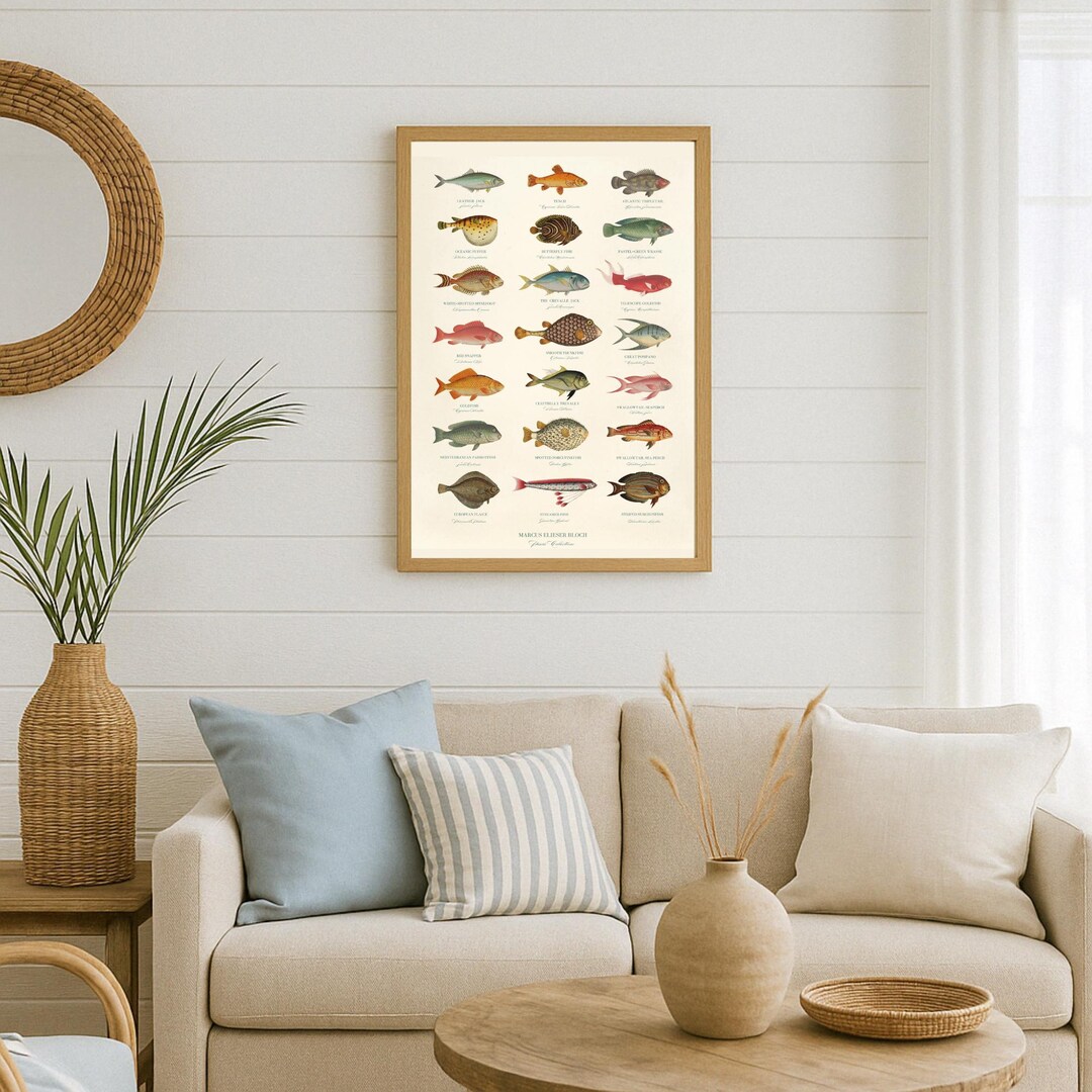 Vintage Fish Poster Digital Download | Marcus Elieser Bloch Marine Life ...