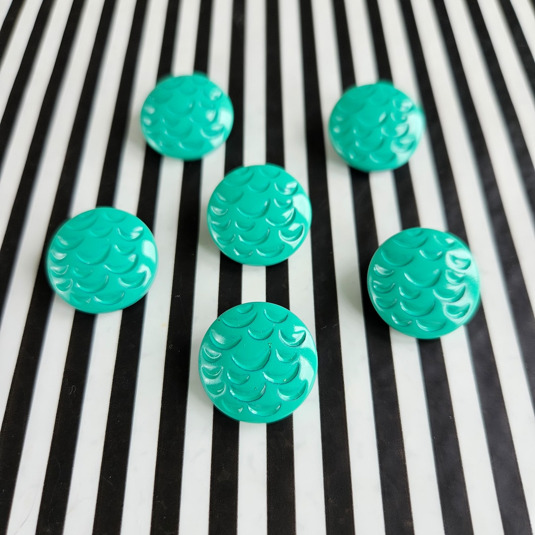 Hand Painted up Cycled Buttons | 6 Hand-pressed 50s Vintage Czech Glass ...