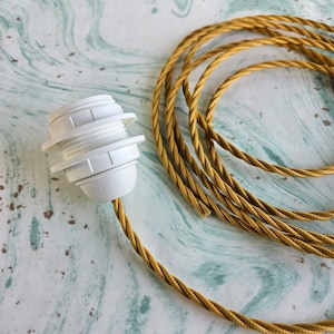 Custom Textile Cable Lamp Kit | 3 Core DIY Electrical Fabric Flex ...