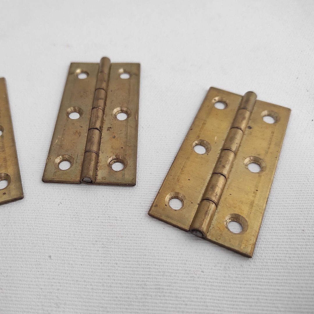Vintage Brass Hinges Set of 3 X Metal Hinges Old Brass Hinges Door ...