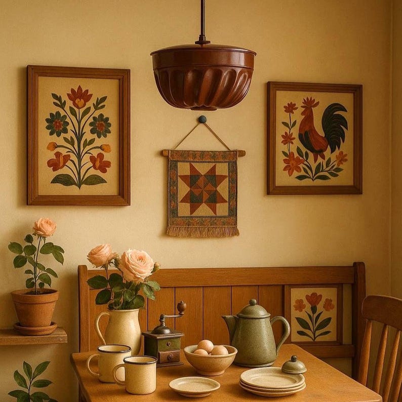 Up-cycled Bundt Cake Mould Pendant Light | Vintage 50s Repurposed ...