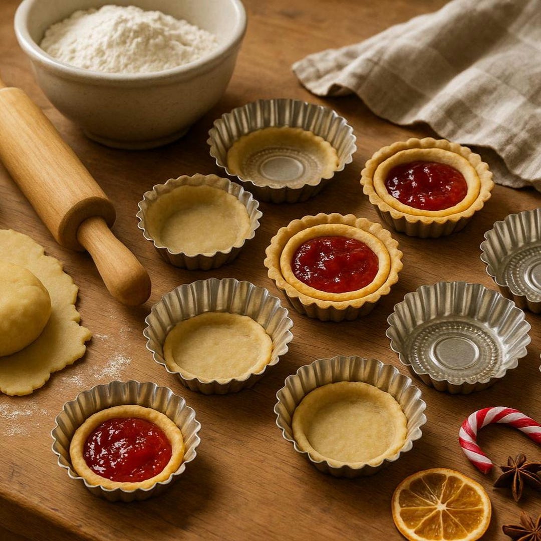 Metal Pastry Cases | Set of 6 or 8 Fluted Tartlet Cake Moulds | Scallop ...