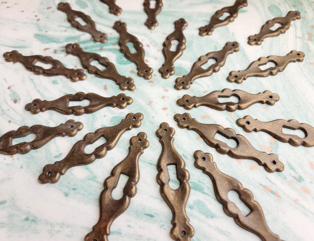 Vintage Keyhole Cover Plate | Ornate Brass Keyhole Door Furniture ...