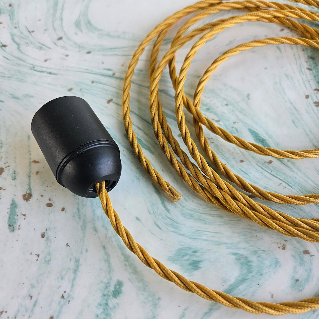 Custom Textile Cable Lamp Kit | 3 Core DIY Electrical Fabric Flex ...