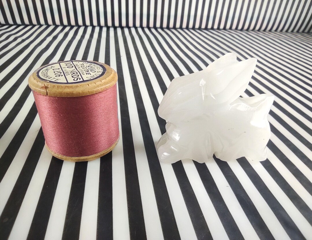 Vintage Onyx Rabbit | Hand Carved Bunny | Courage Strength & Protection ...