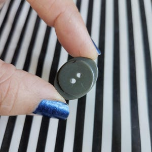 Grey Oval Buttons | Concentric Circle Buttons | Set of 5 Lead Grey ...