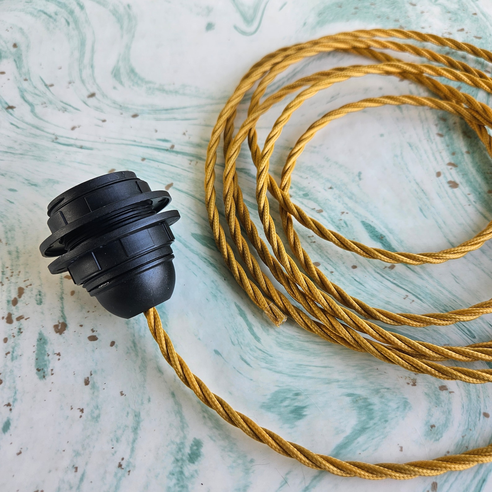 Custom Textile Cable Lamp Kit | 3 Core DIY Electrical Fabric Flex ...
