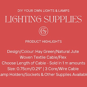 Custom Textile Cable | 3 Core DIY Electrical Fabric Flex | Coloured ...