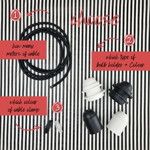 Custom Textile Cable Lamp Kit | 3 Core DIY Electrical Fabric Flex ...