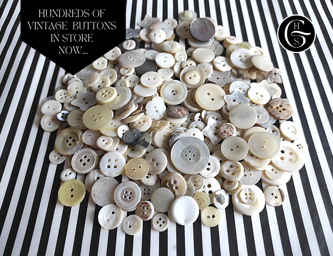 300 Vintage Pearl Buttons Mother of Pearl Buttons DIY Sewing Craft ...