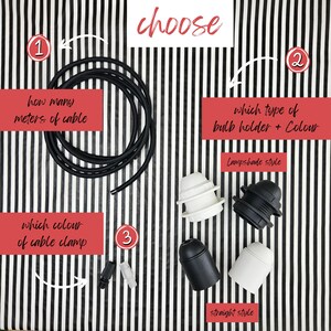 Custom Textile Cable Lamp Kit | 3 Core DIY Electrical Fabric Flex ...