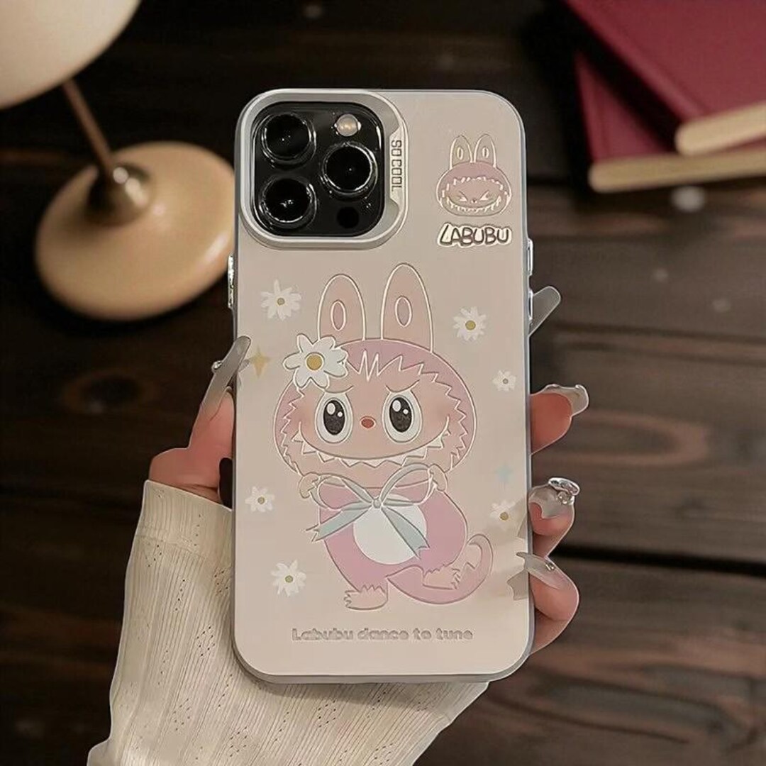 Adorable LABUBU Cartoon Pair iPhone Cases: Matching Blue and Pink ...