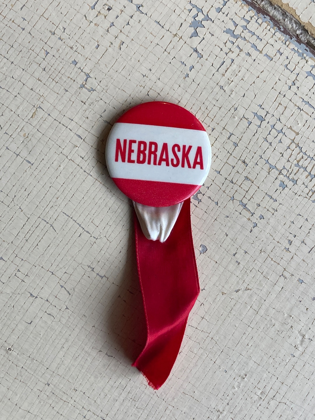 VINTAGE University of Nebraska Button - Pinback College Football Button ...