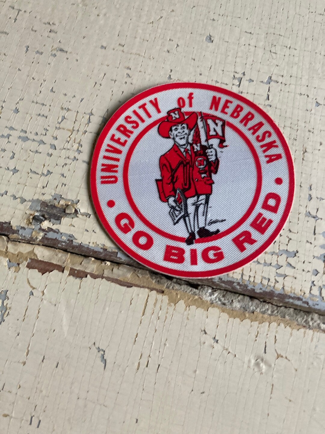 VINTAGE University of Nebraska Sticker - Go Big Red - Cornhuskers Decal ...