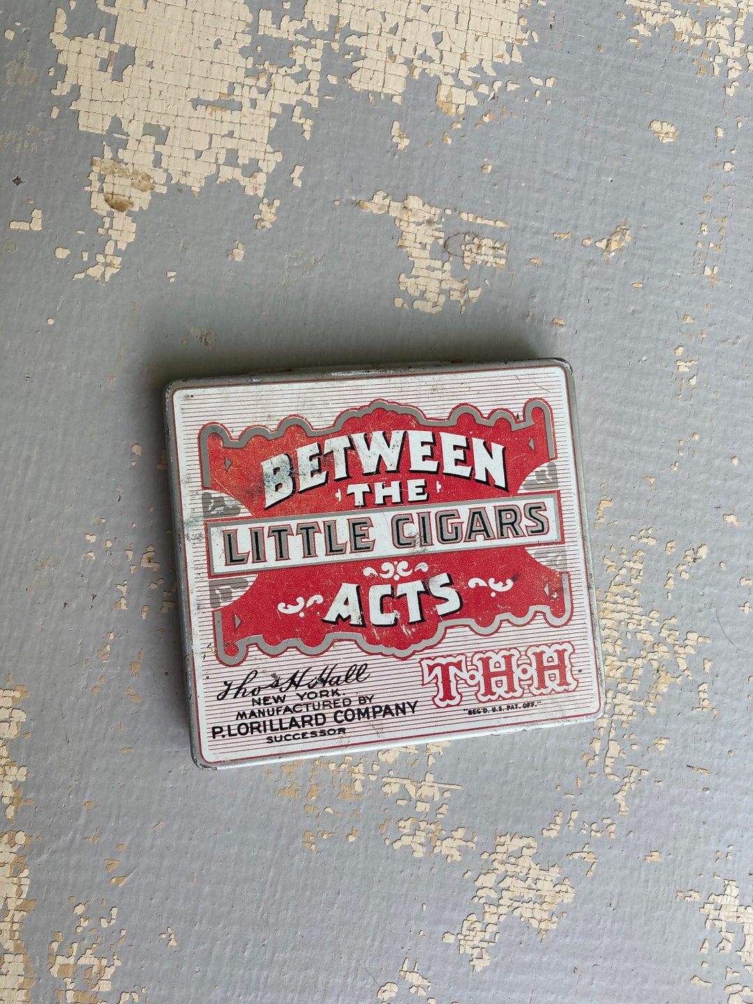 VINTAGE Between the Acts Little Cigar Tin - Miniature Picket Tin ...