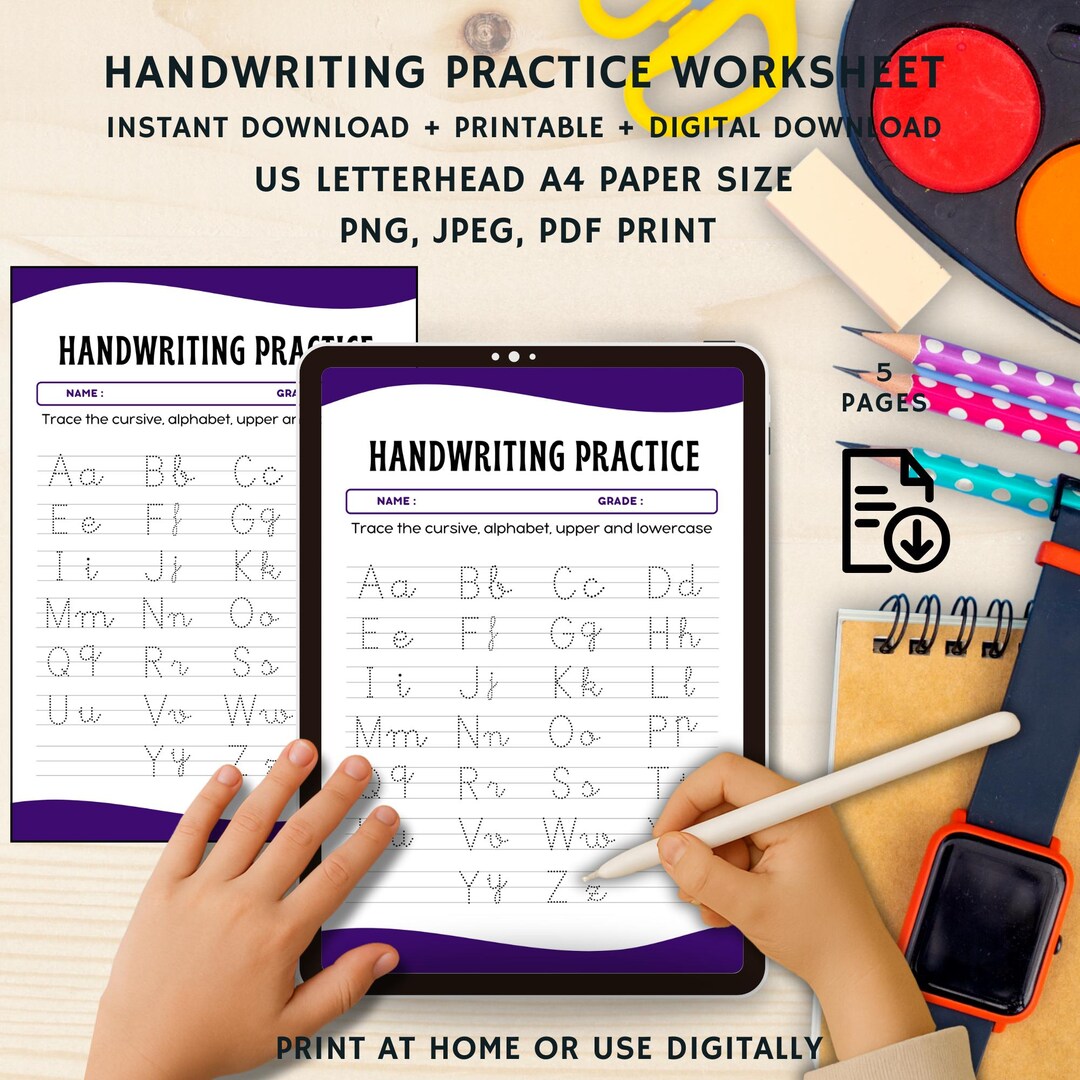 Handwriting Practice Worksheets | Kindergarten Handwriting Workbook ...