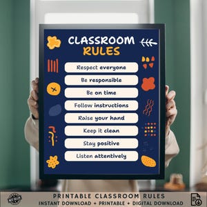 Printable Classroom Rules Posters | Fun and Colorful Class Rules for ...