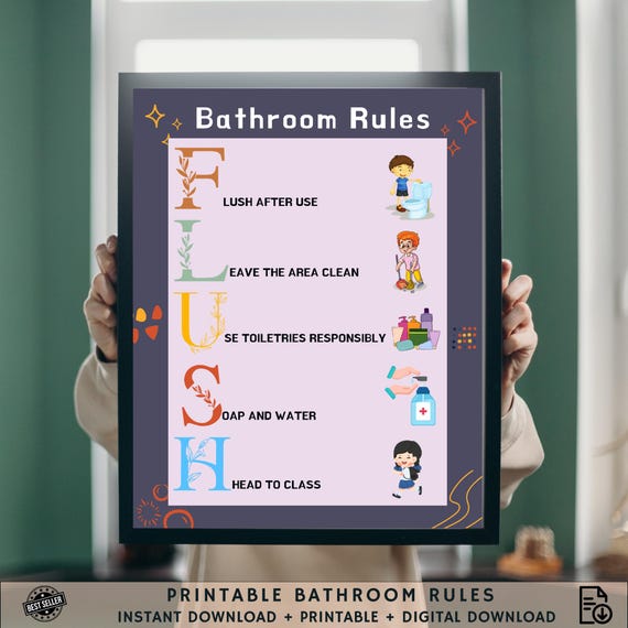Bathroom Rules Printable Chart