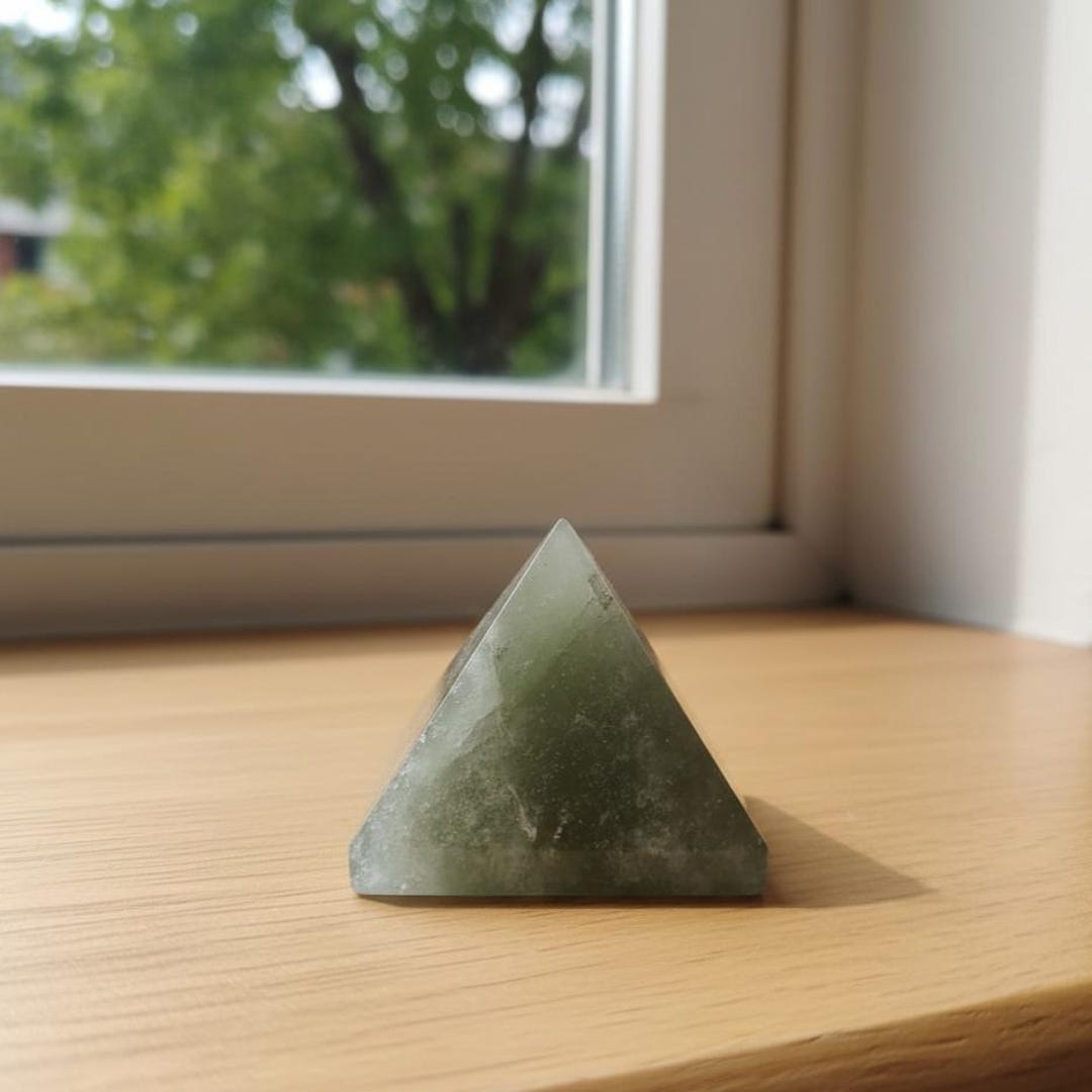 Natural Green Aventurine Crystal Pyramid, Polished Healing Stone for ...