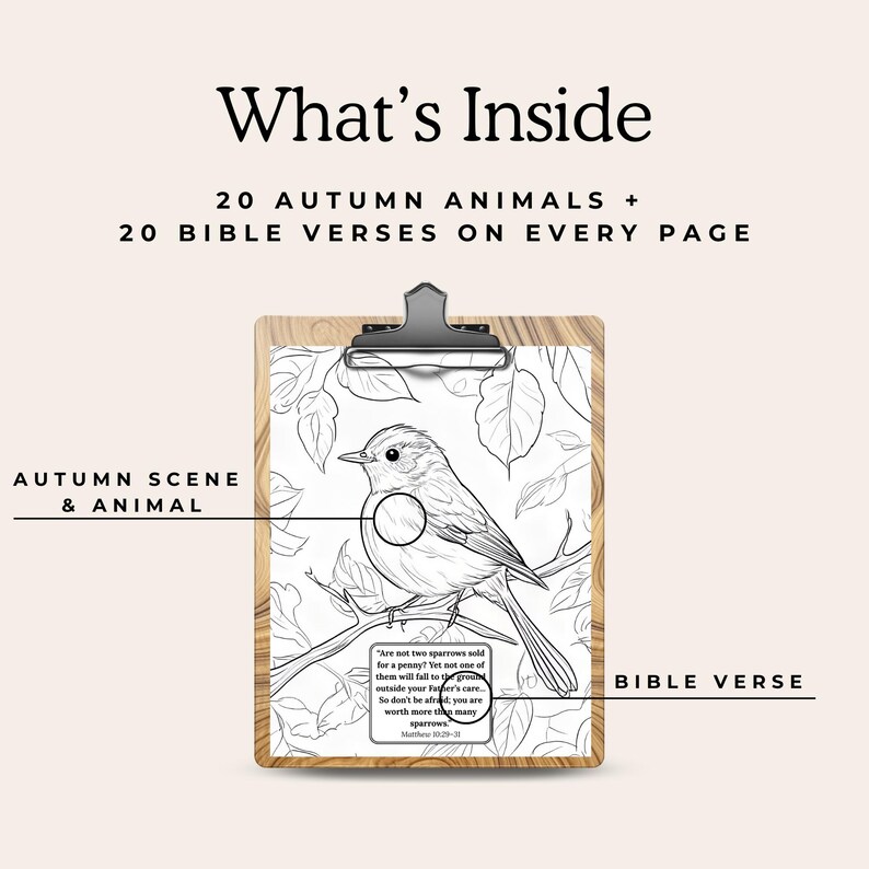 Autumn Animals Coloring Book Printable | Scripture Coloring Pages for ...