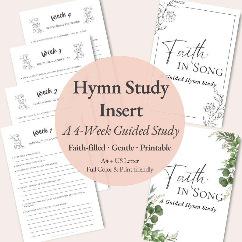 Hymn Study Guide Printable – 4 Week Charlotte Mason Inspired Family ...