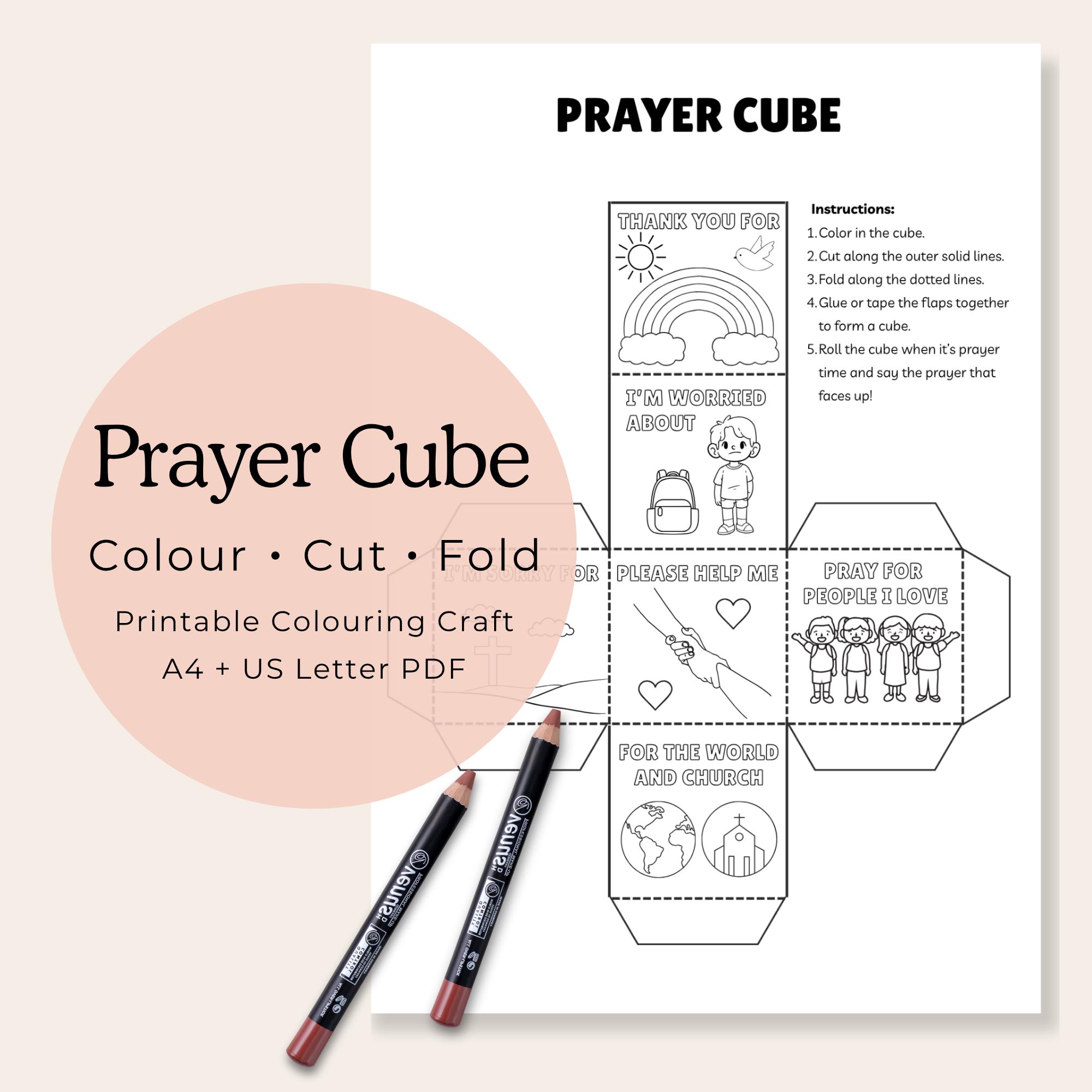 Printable Prayer Cube Craft for Kids | Family & Sunday School Activity ...