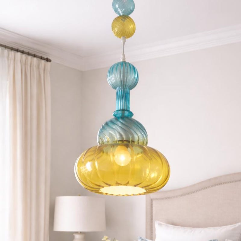 Aqua Chandelier Light - Etsy