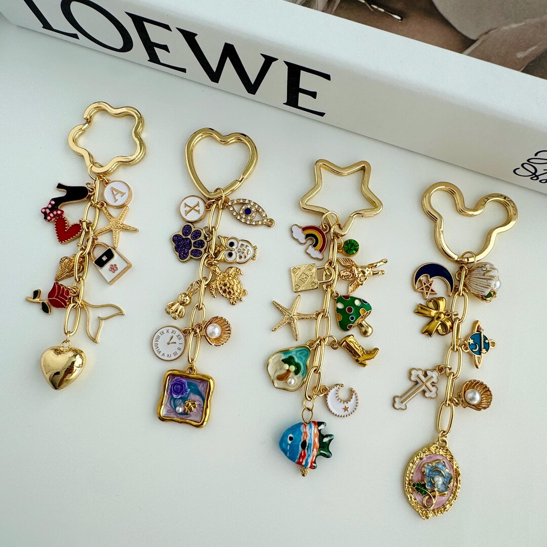 Build Your Own Bag Charm, Custom Purse Keychain, Personalized Bag Chain ...