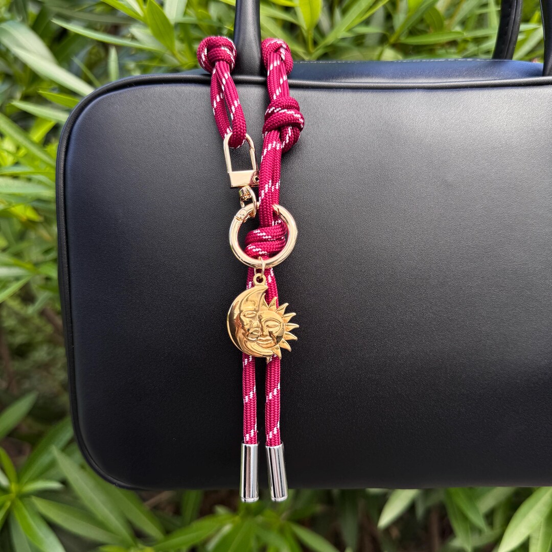 Personalized Rope Bag Charm Keychain, Custom Paracord Bag Accessories ...